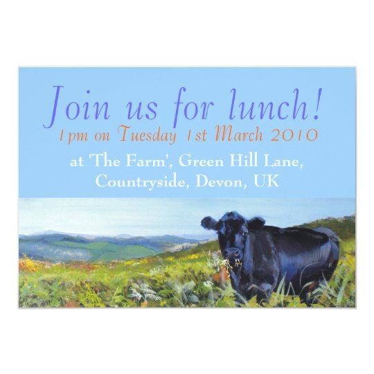Join us for lunch! Personalisable Invitation | Zazzle.com