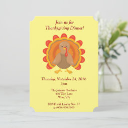 Join us for Thanksgiving Dinner Invitation | Zazzle