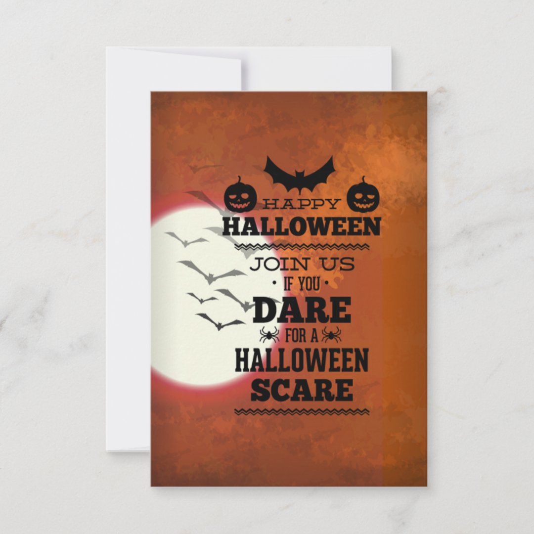 Join Us If You Dare For A Halloween Scare Invitation | Zazzle