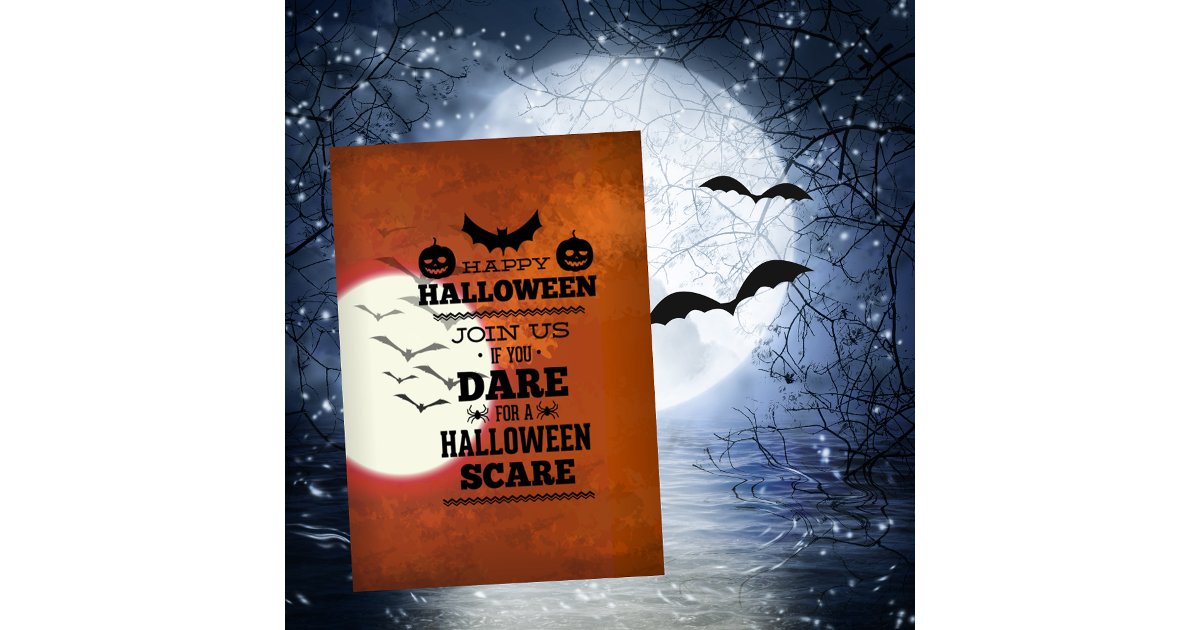 Join Us If You Dare For A Halloween Scare Invitation | Zazzle