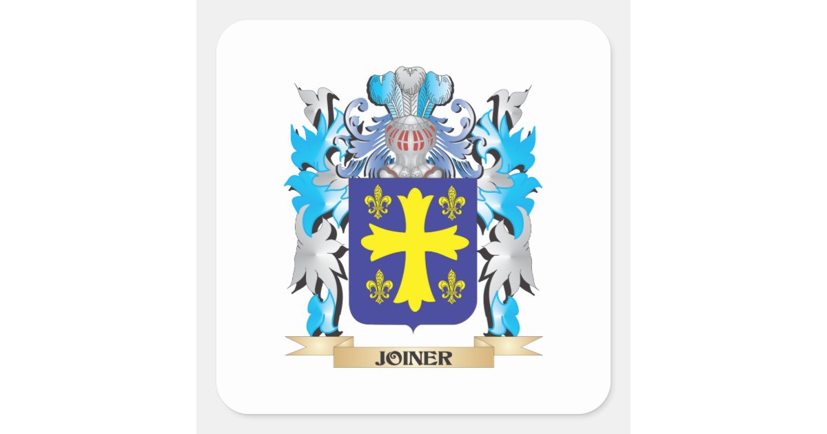 Joiner Coat of Arms - Family Crest Square Sticker | Zazzle