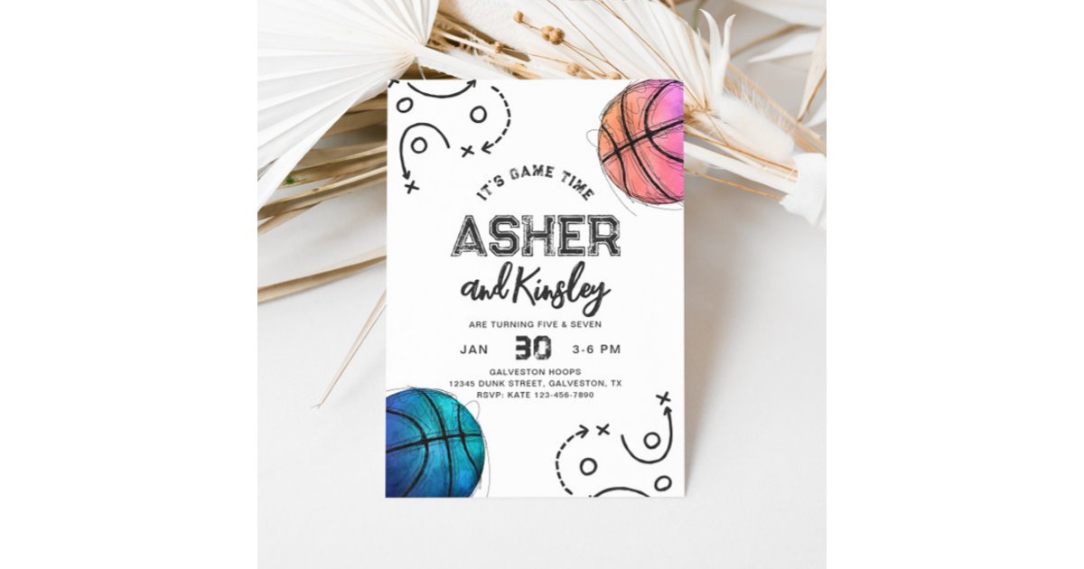 Joint Basketball Birthday Invitation | Joint Party | Zazzle