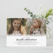 Joint Birthday Photo Birthday Invitation | Zazzle