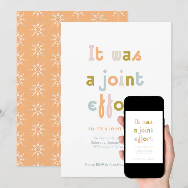 Joint Effort Baby Shower Invitation | Zazzle