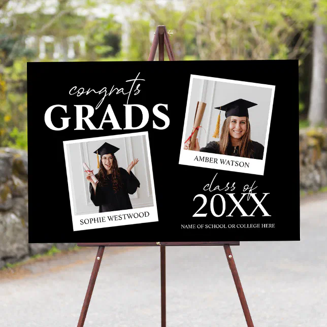 Joint Graduation Party | 2 Photo Foam Board | Zazzle