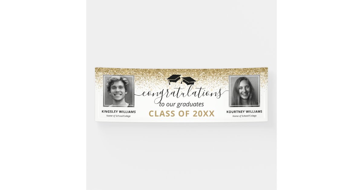Joint Graduation Photo Banner | Zazzle