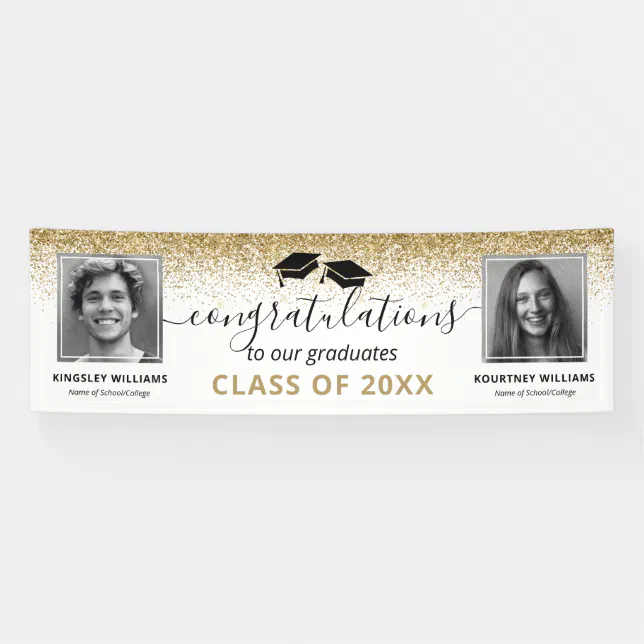 Joint Graduation Photo Banner | Zazzle