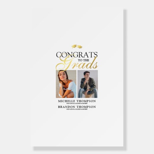 Joint Graduation Signature Message Photo Foam Board | Zazzle
