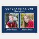 Joint Graduation Two Graduates Navy Blue Sign | Zazzle