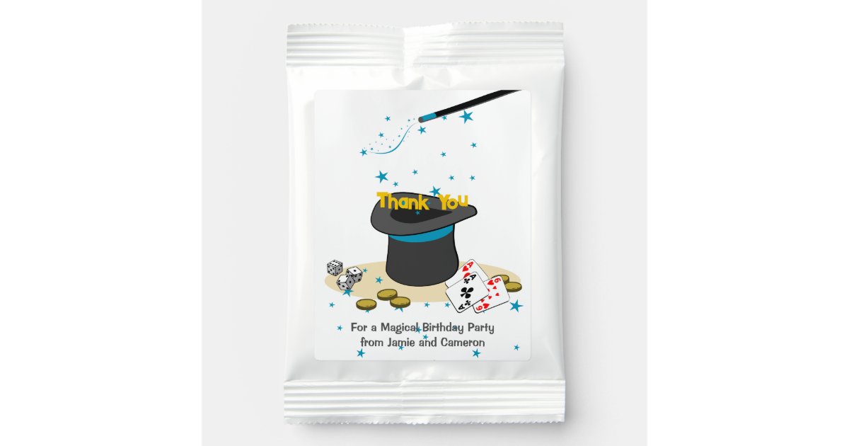 Joint Kids Magic Show Birthday Party Favor Hot Chocolate Drink Mix | Zazzle
