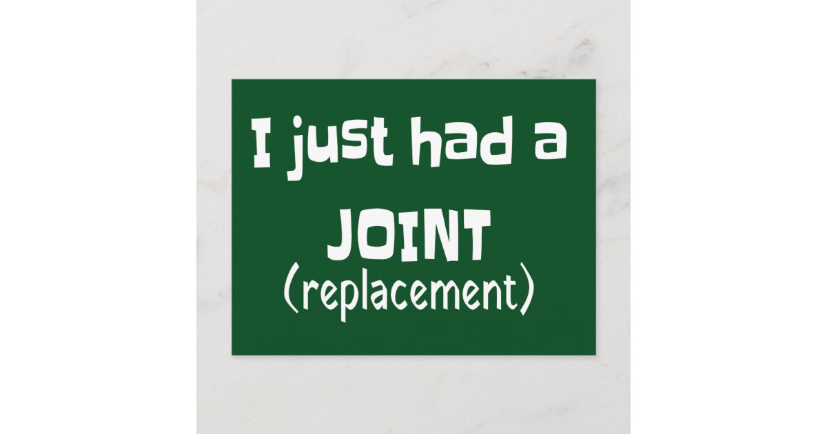 Joint Replacement Humor Funny Novelty Postcard | Zazzle