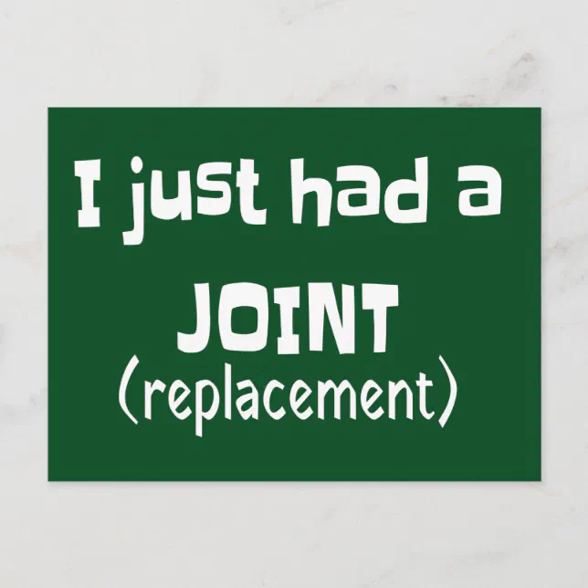 Joint Replacement Humor Funny Novelty Postcard | Zazzle