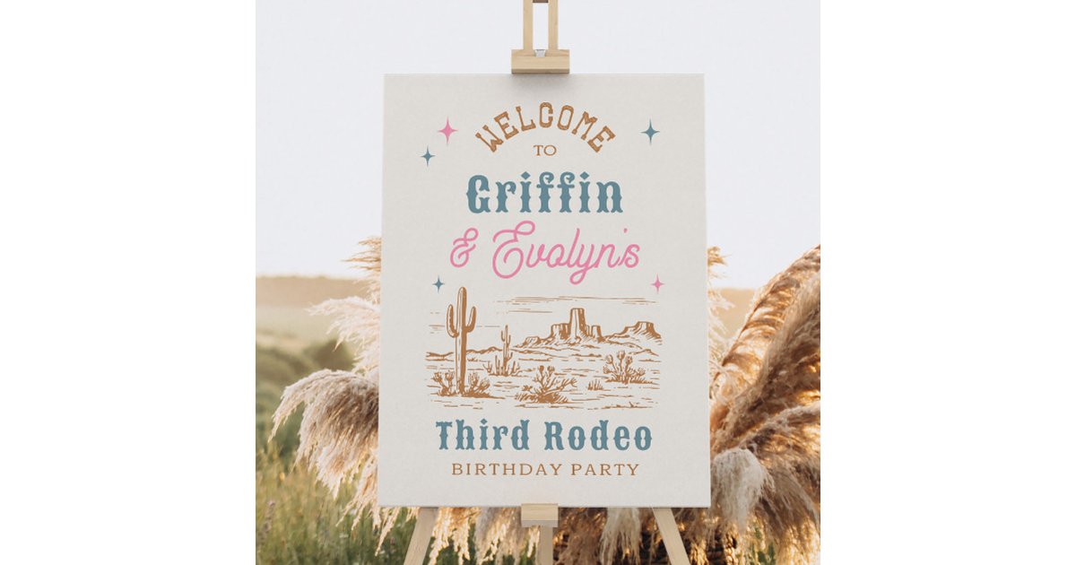 Joint Rodeo Party Welcome Sign | Zazzle