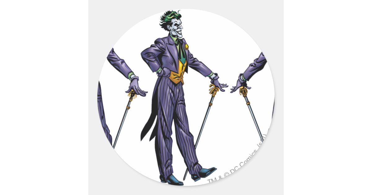 Joker - All Sides Classic Round Sticker | Zazzle