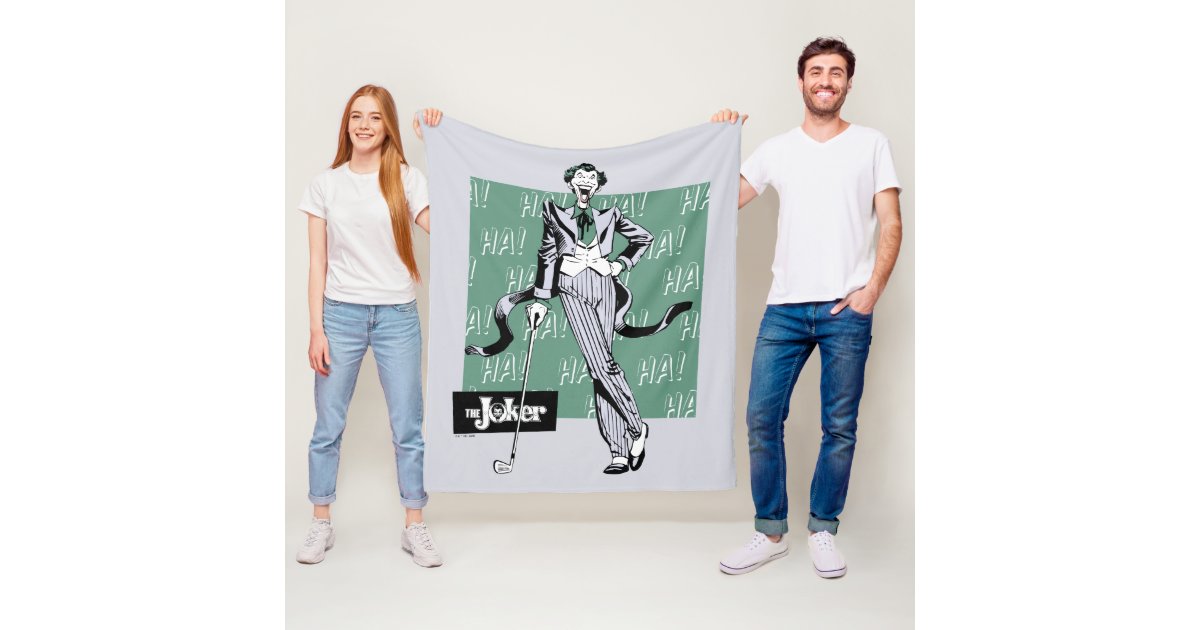 Joker With Golf Club Fleece Blanket | Zazzle