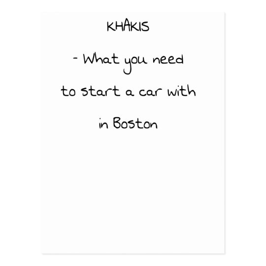 Jokes from Boston Postcard | Zazzle.com