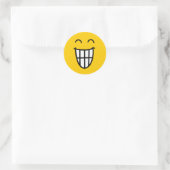 Joking around face classic round sticker | Zazzle