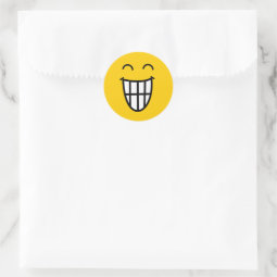 Joking around face classic round sticker | Zazzle