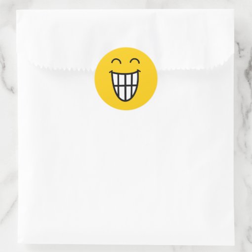 Joking around face classic round sticker | Zazzle