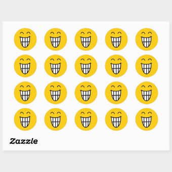 Joking around face classic round sticker | Zazzle