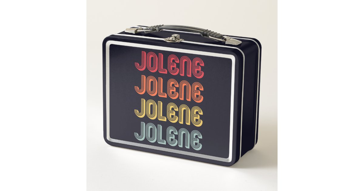 JOLENE Gift Name Personalized Retro Vintage 80s 90 Metal Lunch Box | Zazzle