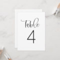 JOLIE Minimalist Boho Simple Table Number Card | Zazzle
