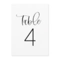 JOLIE Minimalist Boho Simple Table Number Card | Zazzle