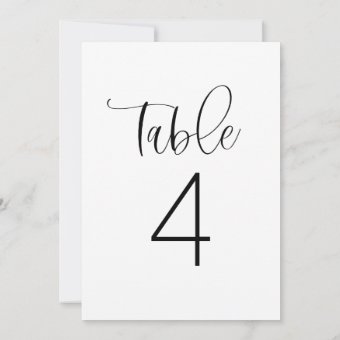 JOLIE Minimalist Boho Simple Table Number Card | Zazzle