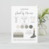 JOLIE Modern EDITABLE Maid of Honour Info Card | Zazzle