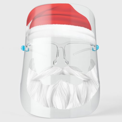Jolly Cute Christmas Santa Clause Plastic Face Shield | Zazzle
