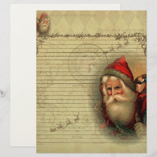 Jolly Old St. Nicholas Letter from Santa Paper | Zazzle