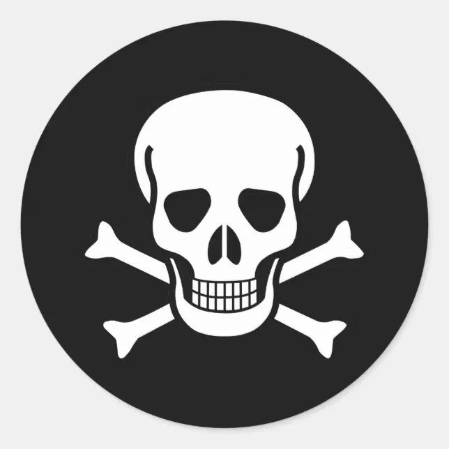 Jolly Roger Classic Round Sticker | Zazzle