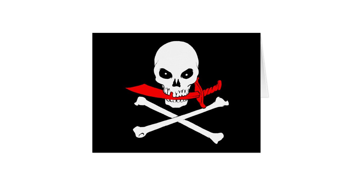 Jolly Roger (cutlass) Greeting Card | Zazzle