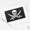 Jolly Roger flown by Calico Jack Rectangular Sticker | Zazzle