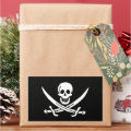Jolly Roger of Calico Jack Rackham (BLACK) Rectangular Sticker | Zazzle