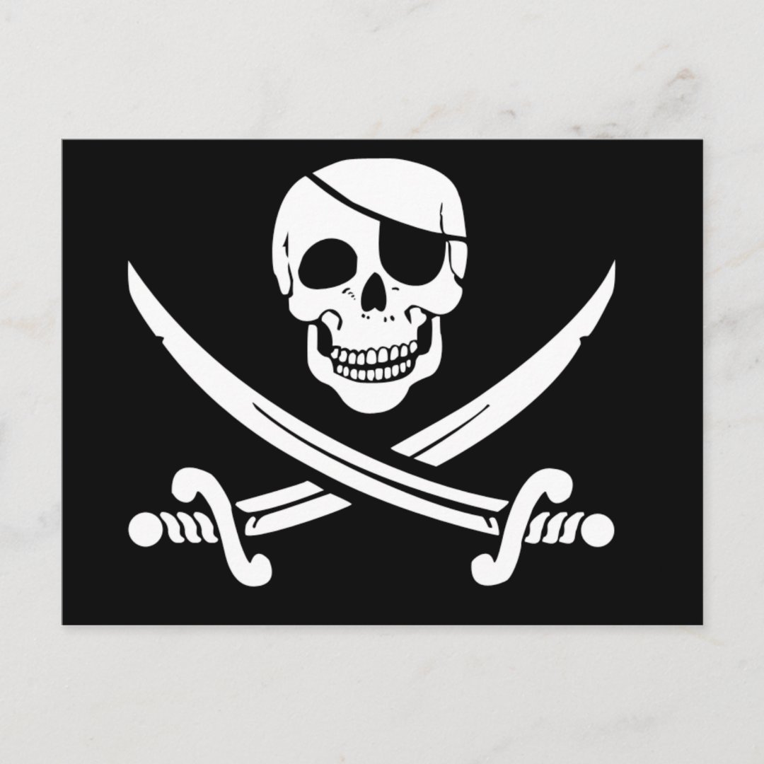 Jolly Roger, Pirate Flag Postcard | Zazzle