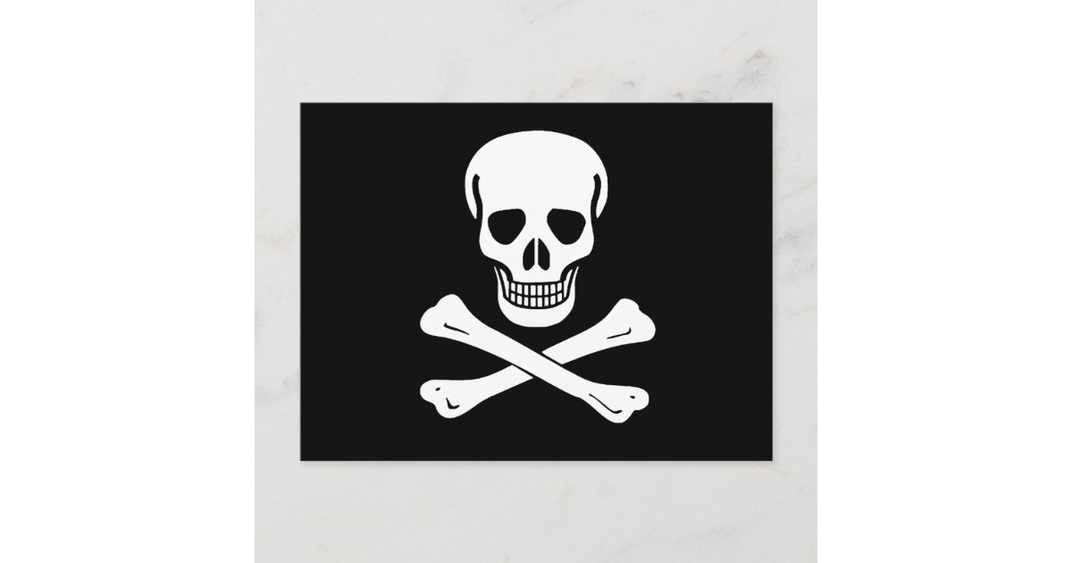 Jolly Roger Pirate Flag Postcard | Zazzle