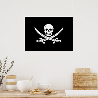 Jolly Roger Pirate Flag Poster | Zazzle