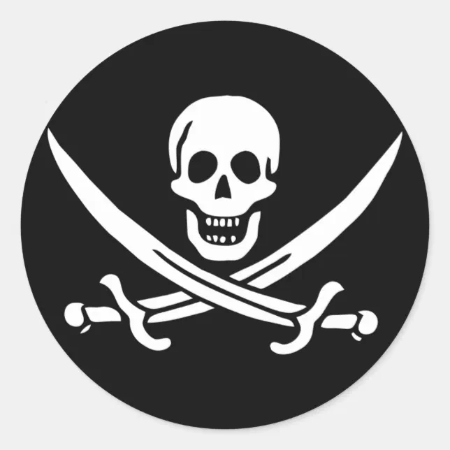 Jolly Roger Pirate Flag Sticker | Zazzle