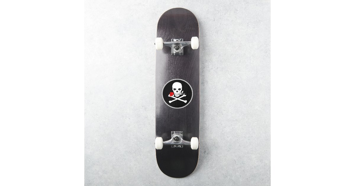 Jolly Roger (Rose) Vinyl Sticker | Zazzle