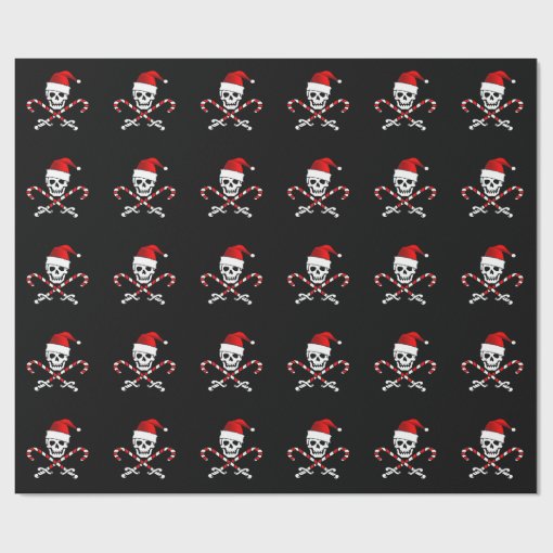 Jolly Roger Santa Wrapping Paper | Zazzle
