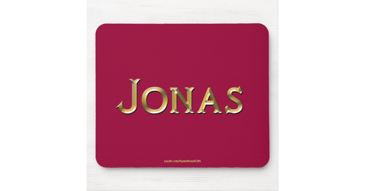 JONAS Name-Branded Personalised Gift Mousepad | Zazzle
