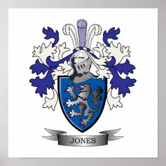 Jones Coat of Arms Poster | Zazzle