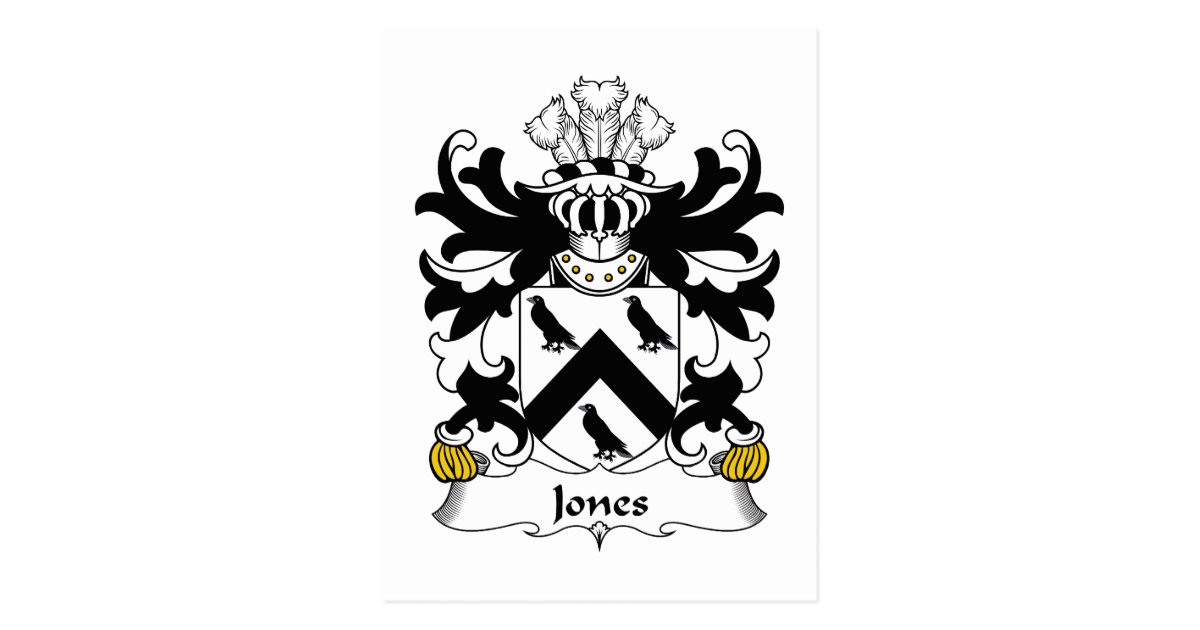 Jones Family Crest Postcard | Zazzle.com