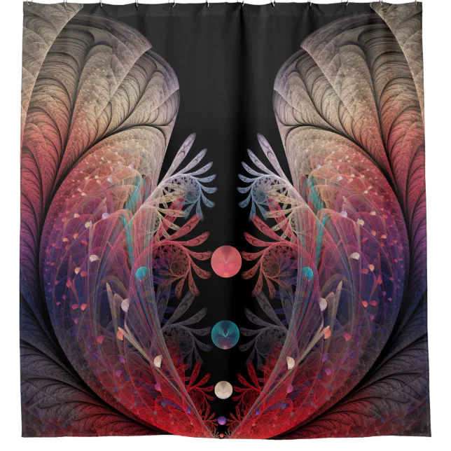 Jonglage Abstract Modern Fantasy Fractal Art Shower Curtain Zazzle
