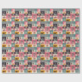 Jordan Culture Retro Illustrated Symbols Wrapping Paper | Zazzle