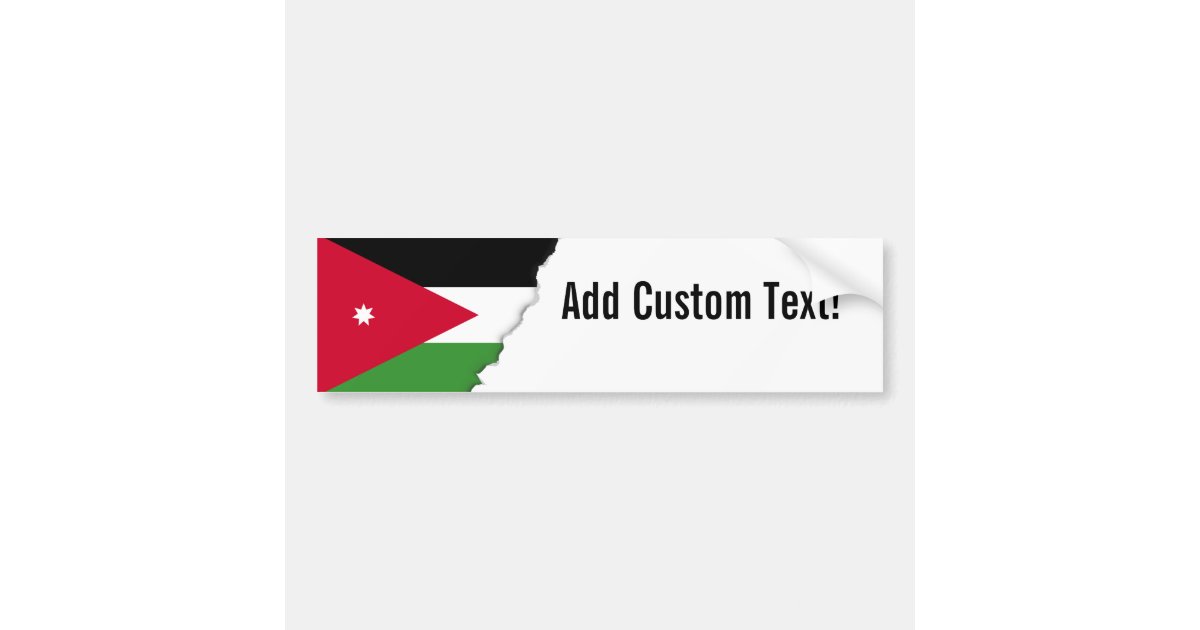 Jordan Flag Bumper Sticker | Zazzle
