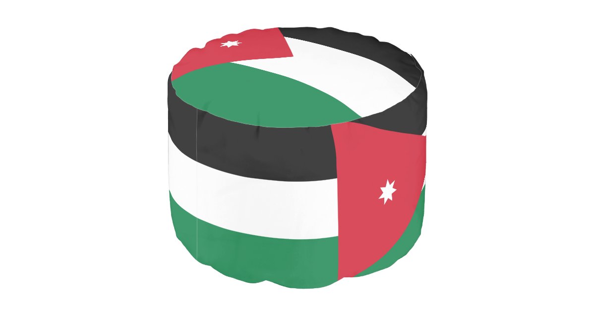 Jordan Flag Pouf | Zazzle