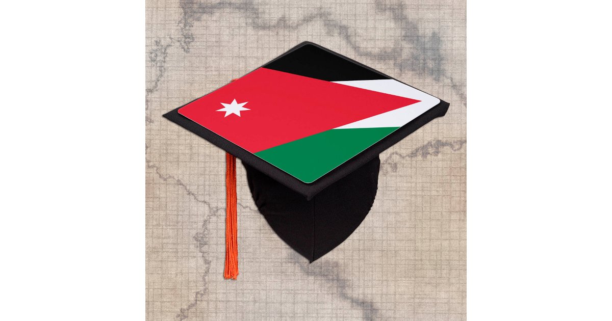 Jordan Graduate & Jordanian Flag Uni / College Graduation Cap Topper ...