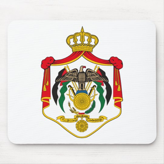 Jordan Official Coat Of Arms Heraldry Symbol Mouse Pad | Zazzle.com